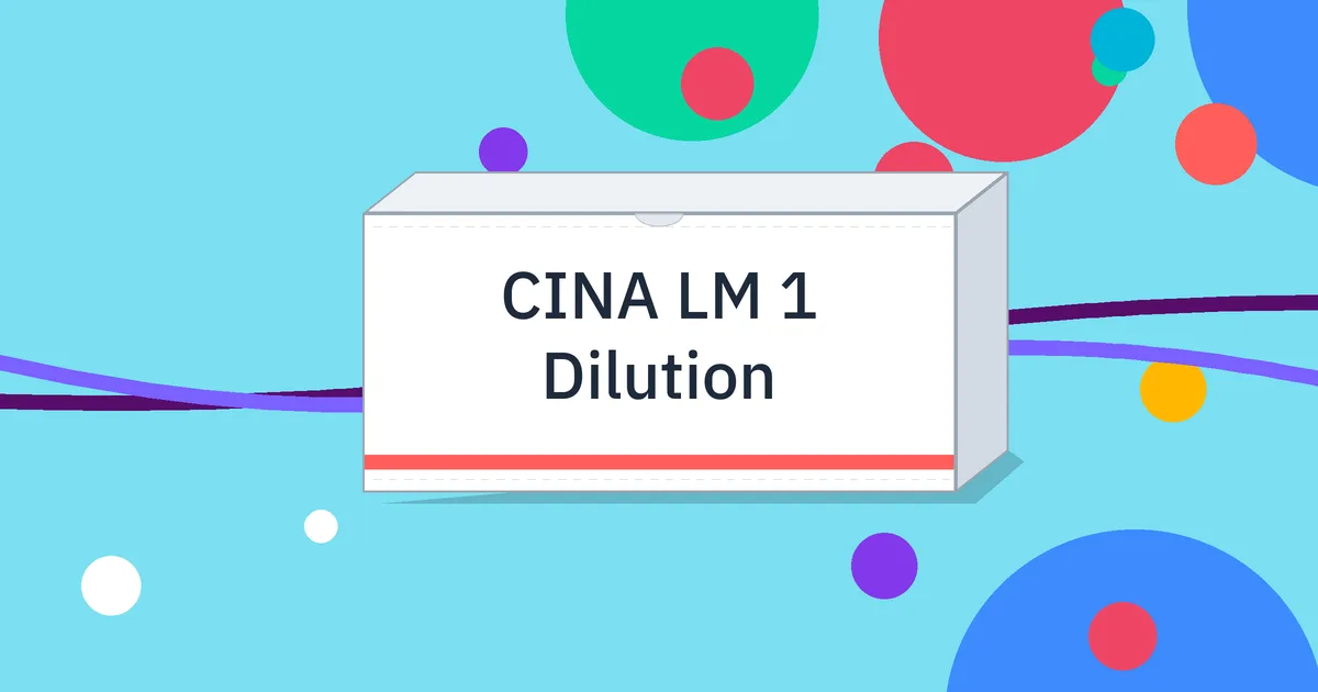 Symbolbild: Packung mit der Aufschrift CINA LM 1 Dilution (PZN 12819395) – Verfügbarkeit und Bezug in Apotheken in Frankfurt am Main