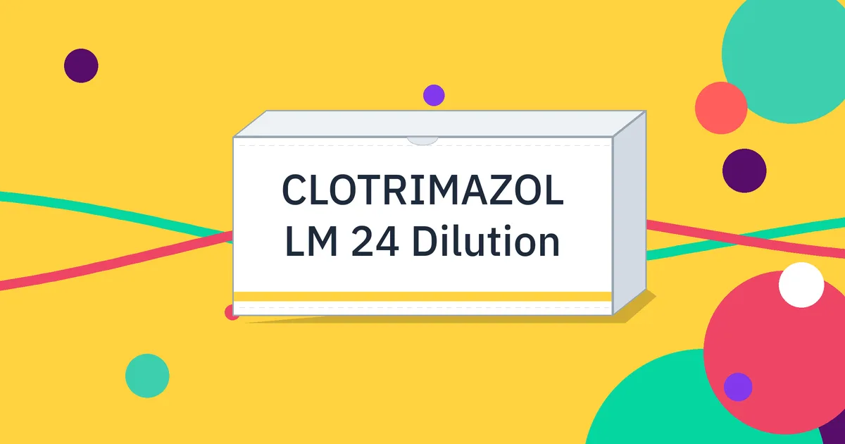 Symbolbild: Packung mit der Aufschrift CLOTRIMAZOL LM 24 Dilution (PZN 12822807) – Verfügbarkeit und Bezug in Apotheken in Frankfurt am Main