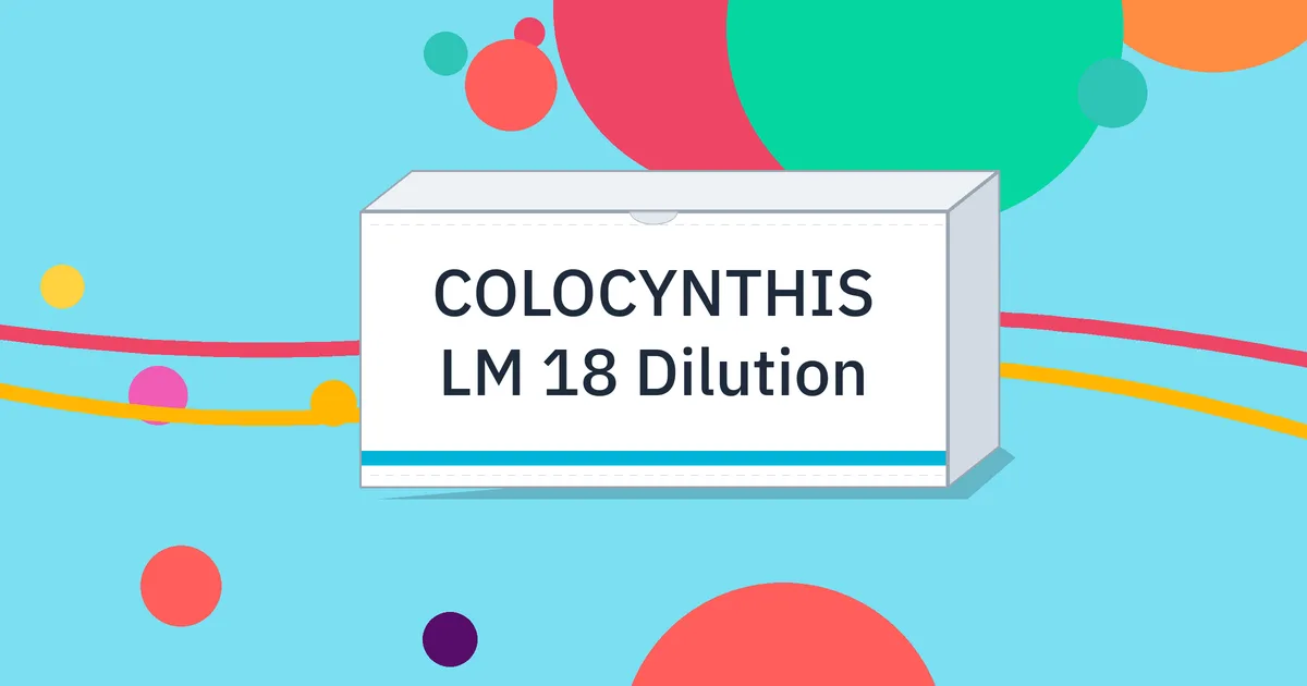Symbolbild: Packung mit der Aufschrift COLOCYNTHIS LM 18 Dilution (PZN 02601689) – Verfügbarkeit und Bezug in Apotheken in Frankfurt am Main