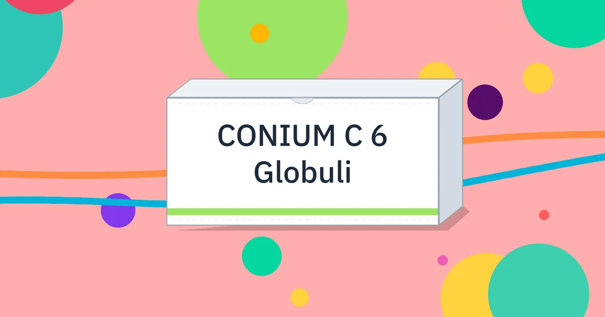 Symbolbild: Packung mit der Aufschrift CONIUM C 6 Globuli (PZN 04213690) – Verfügbarkeit und Bezug in Apotheken in Frankfurt am Main