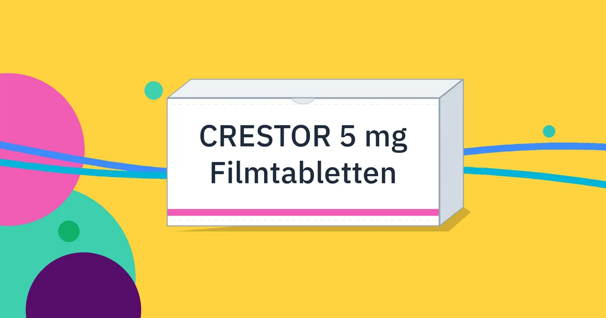Symbolbild: Packung mit der Aufschrift CRESTOR 5 mg Filmtabletten (PZN 19179266) – Verfügbarkeit und Bezug in Apotheken in Frankfurt am Main