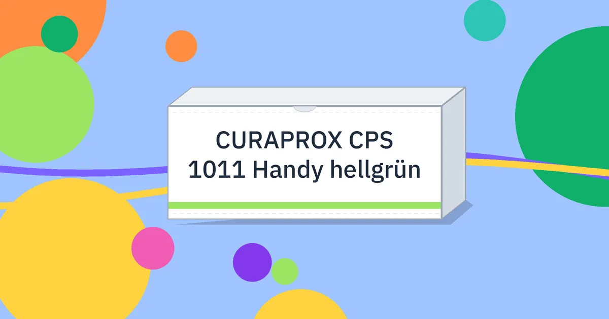 Symbolbild: Packung mit der Aufschrift CURAPROX CPS 1011 Handy hellgrün (PZN 02395209) – Verfügbarkeit und Bezug in Apotheken in Frankfurt am Main