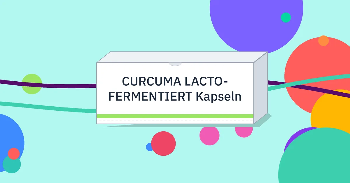 Symbolbild: Packung mit der Aufschrift CURCUMA LACTO-FERMENTIERT Kapseln (PZN 17448443) – Verfügbarkeit und Bezug in Apotheken in Frankfurt am Main