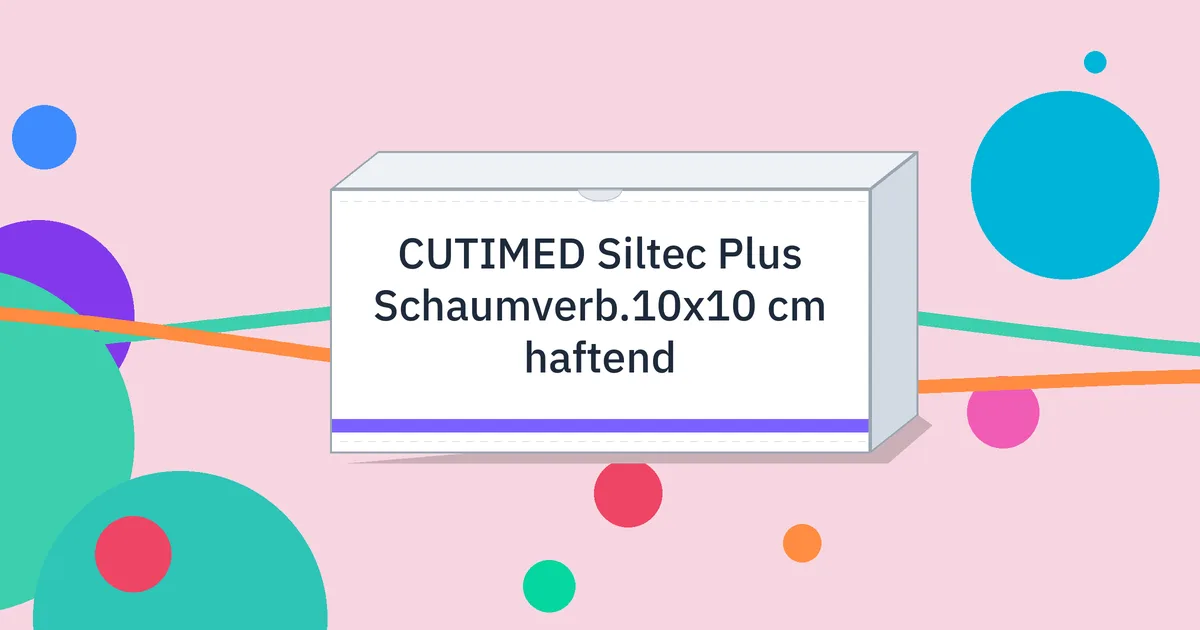 Symbolbild: Packung mit der Aufschrift CUTIMED Siltec Plus Schaumverb.10x10 cm haftend (PZN 17310940) – Verfügbarkeit und Bezug in Apotheken in Frankfurt am Main