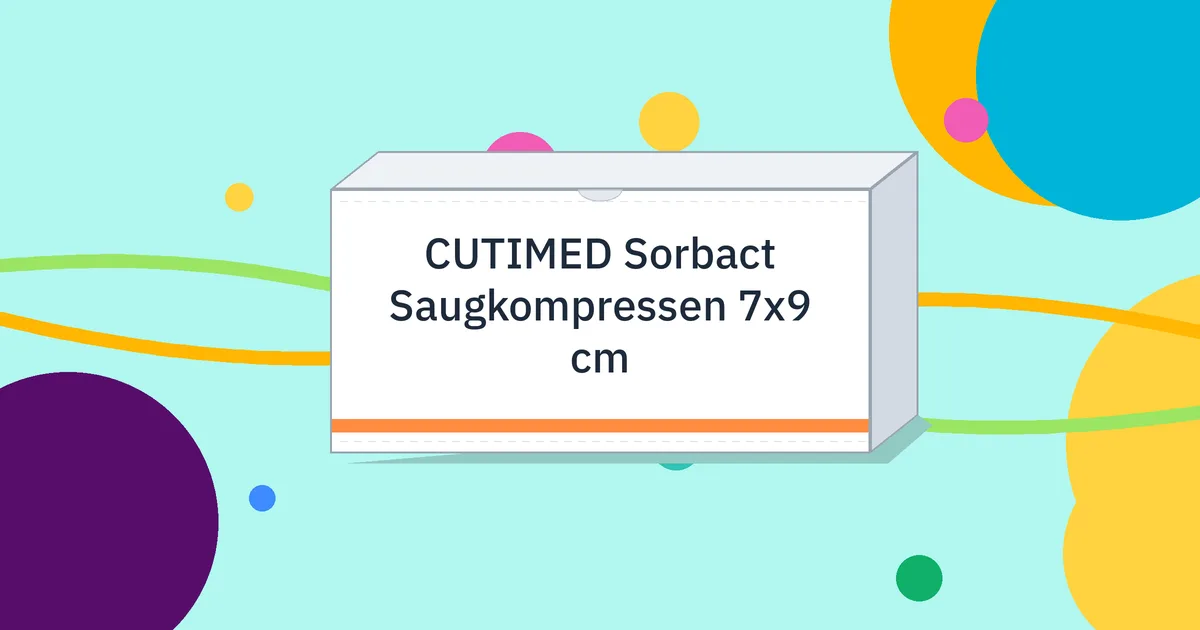 Symbolbild: Packung mit der Aufschrift CUTIMED Sorbact Saugkompressen 7x9 cm (PZN 10006736) – Verfügbarkeit und Bezug in Apotheken in Frankfurt am Main