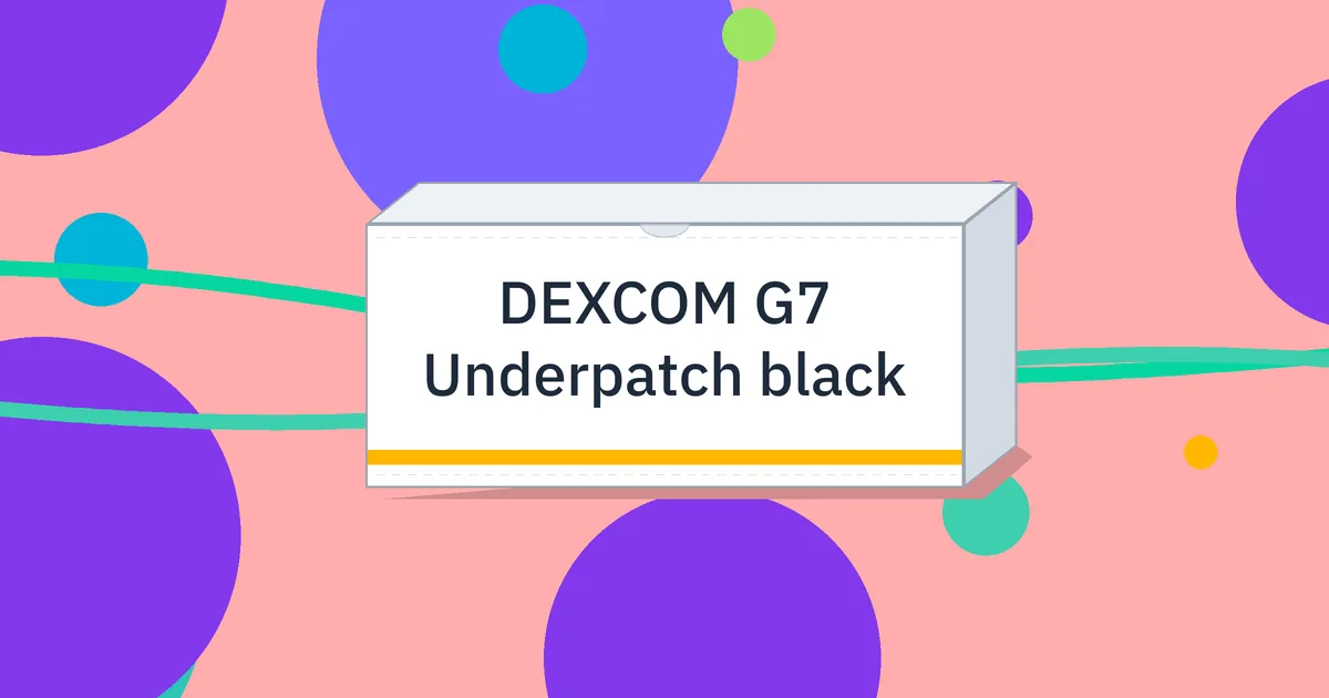 Symbolbild: Packung mit der Aufschrift DEXCOM G7 Underpatch black (PZN 19867291) – Verfügbarkeit und Bezug in Apotheken in Frankfurt am Main