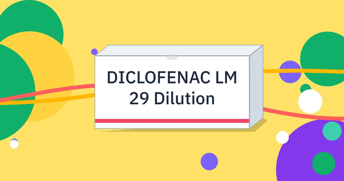 Symbolbild: Packung mit der Aufschrift DICLOFENAC LM 29 Dilution (PZN 12841495) – Verfügbarkeit und Bezug in Apotheken in Frankfurt am Main