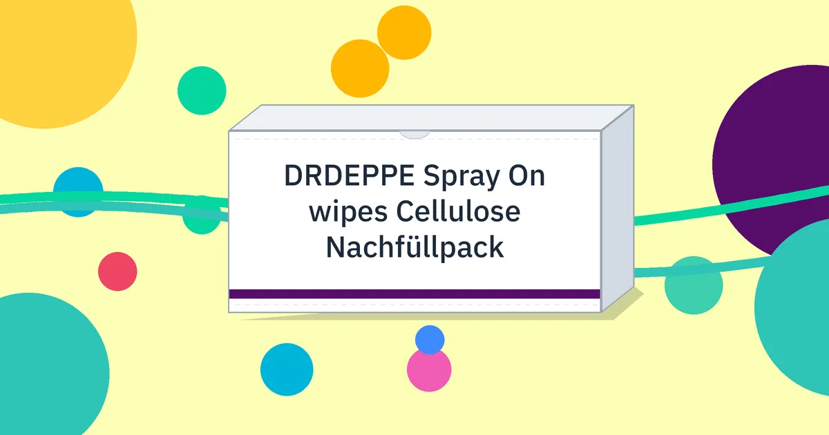 Symbolbild: Packung mit der Aufschrift DRDEPPE Spray On wipes Cellulose Nachfüllpack (PZN 20005838) – Verfügbarkeit und Bezug in Apotheken in Frankfurt am Main