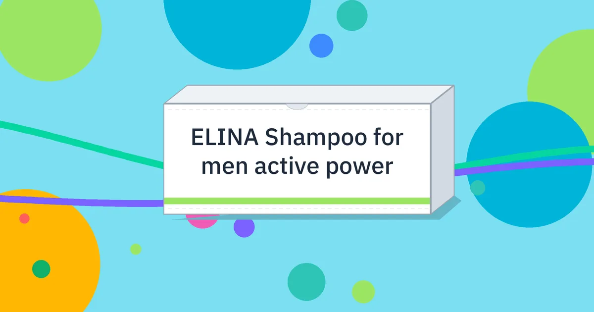 Symbolbild: Packung mit der Aufschrift ELINA Shampoo for men active power (PZN 17382744) – Verfügbarkeit und Bezug in Apotheken in Frankfurt am Main