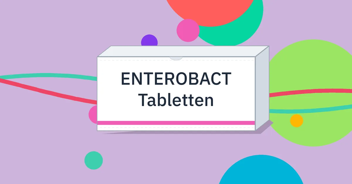 Symbolbild: Packung mit der Aufschrift ENTEROBACT Tabletten (PZN 05499524) – Verfügbarkeit und Bezug in Apotheken in Frankfurt am Main
