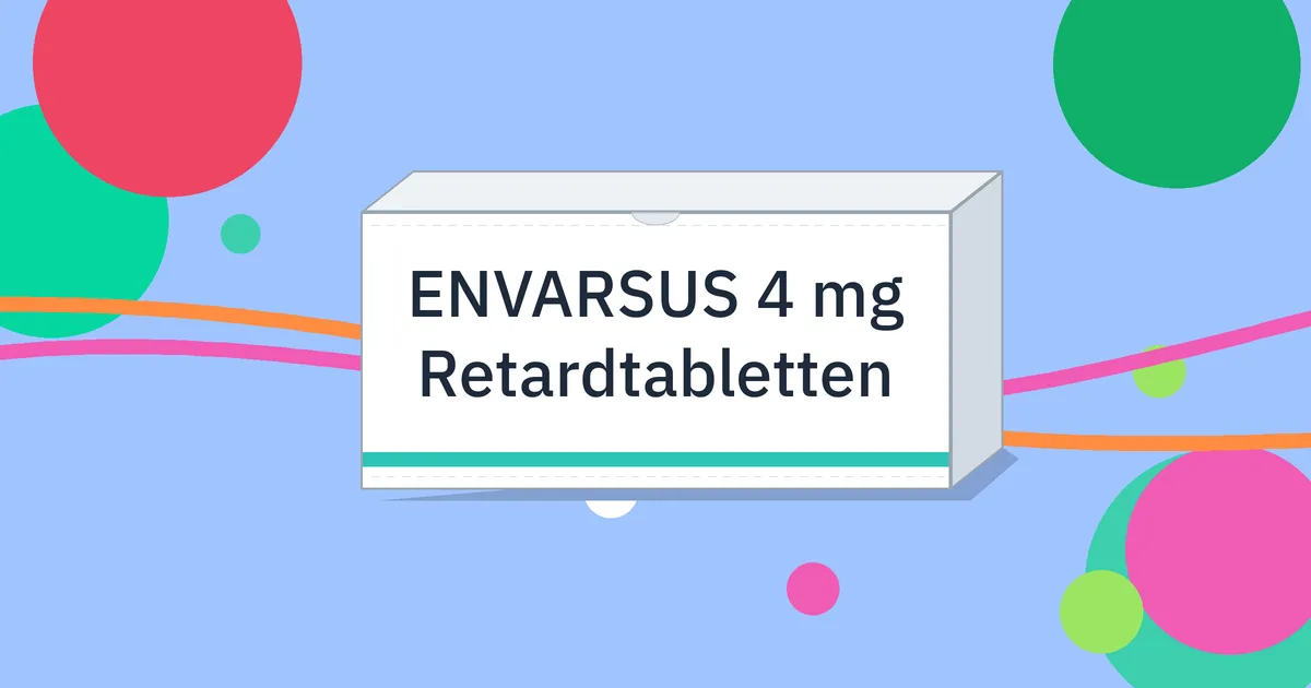 Symbolbild: Packung mit der Aufschrift ENVARSUS 4 mg Retardtabletten (PZN 13859209) – Verfügbarkeit und Bezug in Apotheken in Frankfurt am Main
