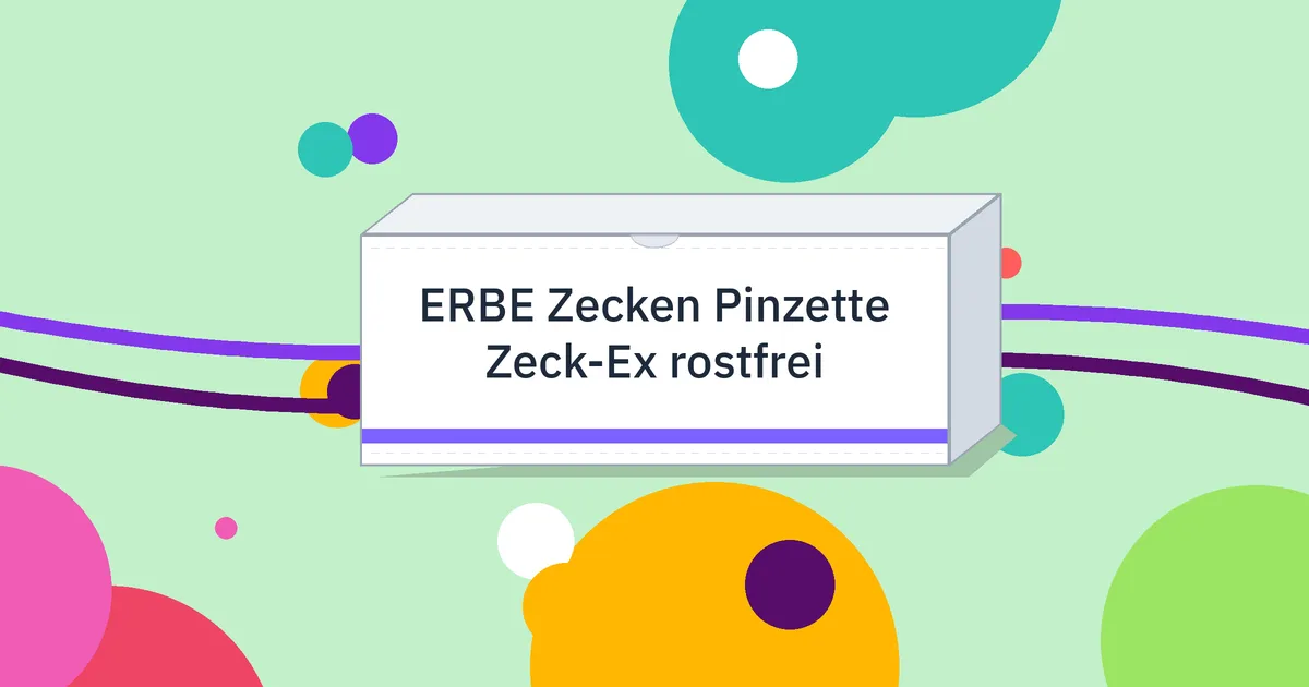 Symbolbild: Packung mit der Aufschrift ERBE Zecken Pinzette Zeck-Ex rostfrei (PZN 04648324) – Verfügbarkeit und Bezug in Apotheken in Frankfurt am Main