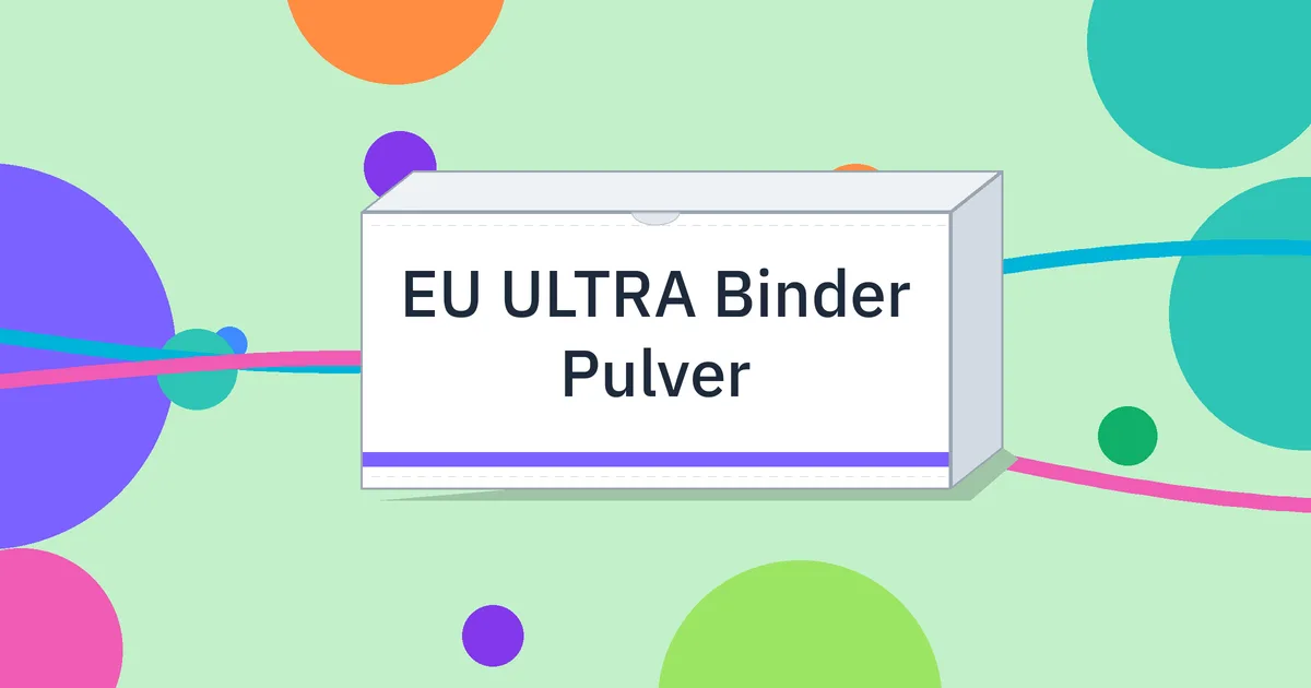 Symbolbild: Packung mit der Aufschrift EU ULTRA Binder Pulver (PZN 19740691) – Verfügbarkeit und Bezug in Apotheken in Frankfurt am Main