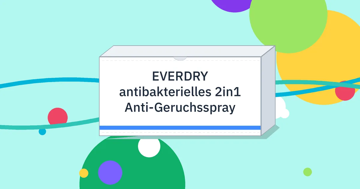 Symbolbild: Packung mit der Aufschrift EVERDRY antibakterielles 2in1 Anti-Geruchsspray (PZN 16800263) – Verfügbarkeit und Bezug in Apotheken in Frankfurt am Main