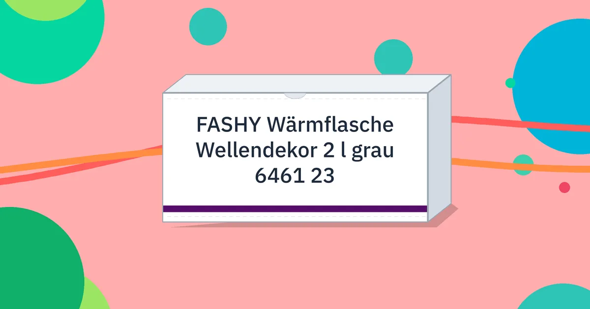 Symbolbild: Packung mit der Aufschrift FASHY Wärmflasche Wellendekor 2 l grau 6461 23 (PZN 16579114) – Verfügbarkeit und Bezug in Apotheken in Frankfurt am Main