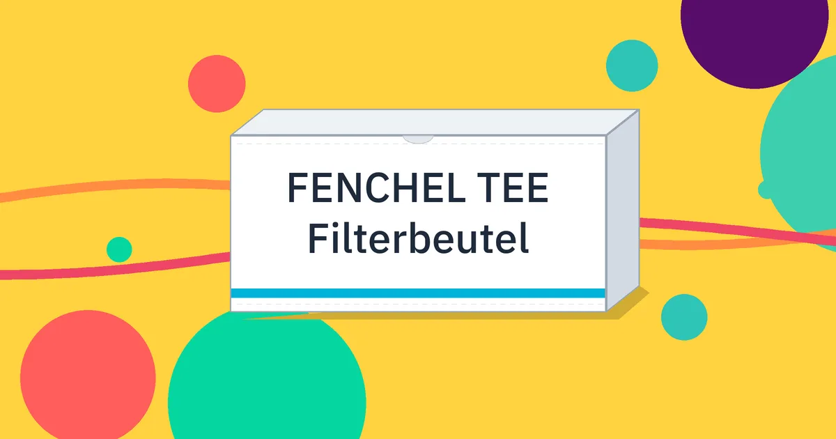 Symbolbild: Packung mit der Aufschrift FENCHEL TEE Filterbeutel (PZN 19493809) – Verfügbarkeit und Bezug in Apotheken in Frankfurt am Main