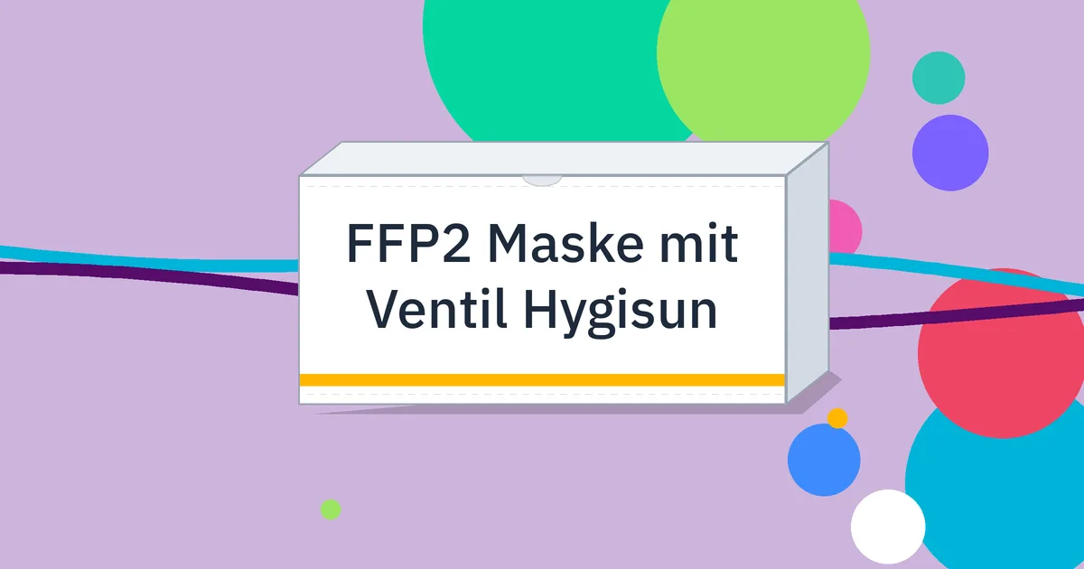 Symbolbild: Packung mit der Aufschrift FFP2 Maske mit Ventil Hygisun (PZN 17247012) – Verfügbarkeit und Bezug in Apotheken in Frankfurt am Main