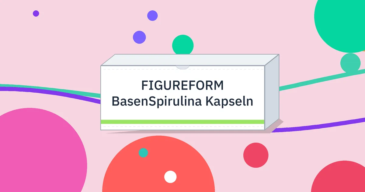 Symbolbild: Packung mit der Aufschrift FIGUREFORM BasenSpirulina Kapseln (PZN 04917818) – Verfügbarkeit und Bezug in Apotheken in Frankfurt am Main