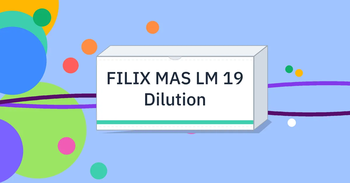 Symbolbild: Packung mit der Aufschrift FILIX MAS LM 19 Dilution (PZN 13488865) – Verfügbarkeit und Bezug in Apotheken in Frankfurt am Main
