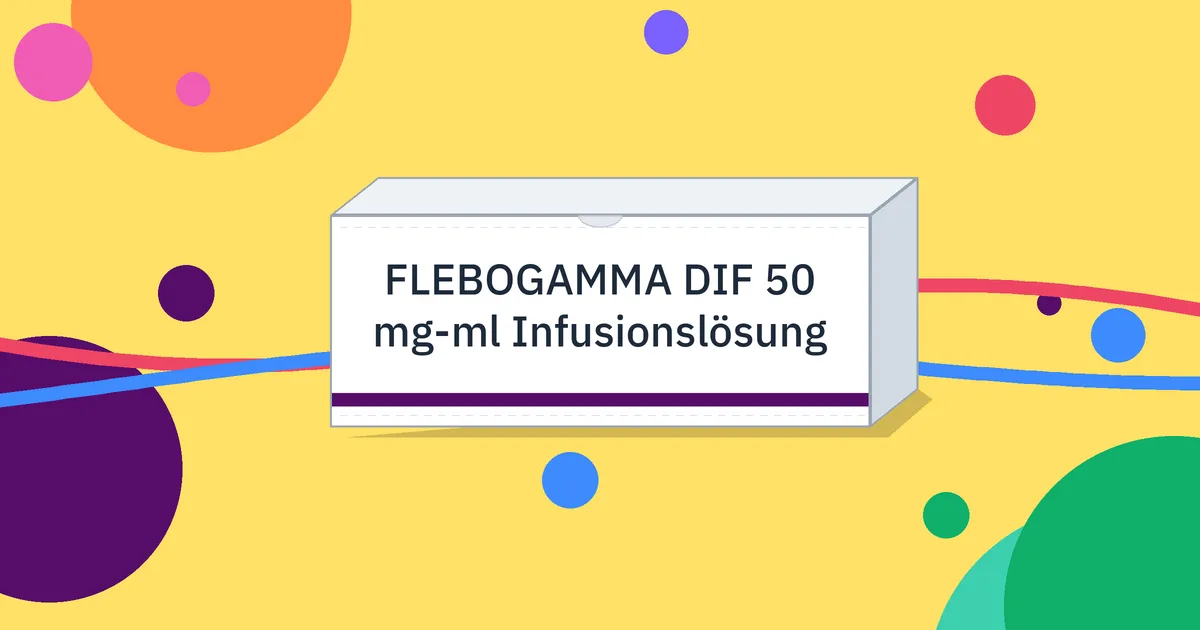 Symbolbild: Packung mit der Aufschrift FLEBOGAMMA DIF 50 mg-ml Infusionslösung (PZN 14301107) – Verfügbarkeit und Bezug in Apotheken in Frankfurt am Main