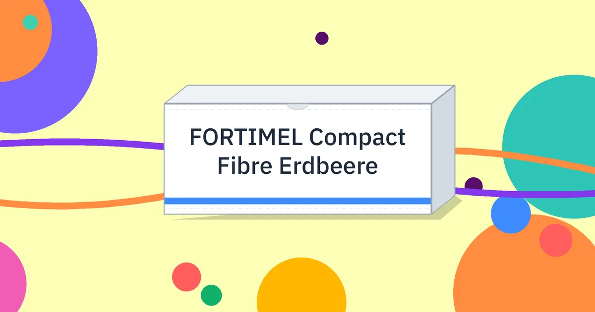 Symbolbild: Packung mit der Aufschrift FORTIMEL Compact Fibre Erdbeere (PZN 06951073) – Verfügbarkeit und Bezug in Apotheken in Frankfurt am Main