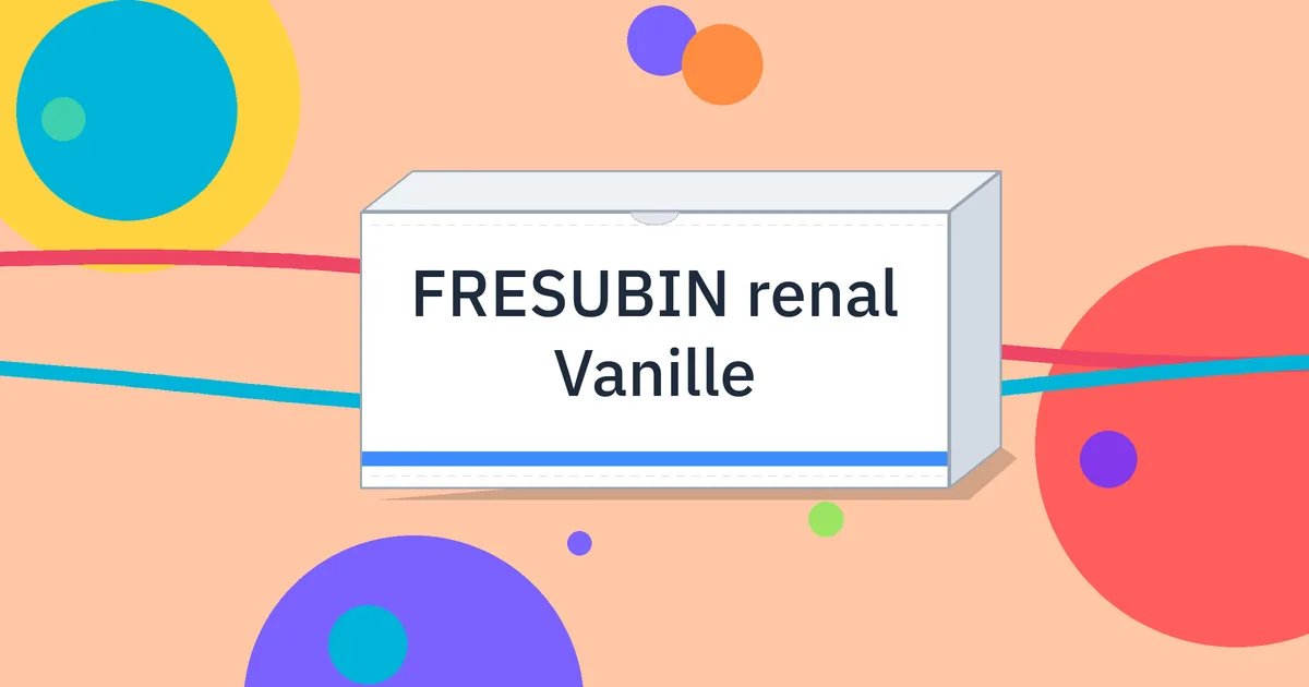 Symbolbild: Packung mit der Aufschrift FRESUBIN renal Vanille (PZN 11591300) – Verfügbarkeit und Bezug in Apotheken in Frankfurt am Main