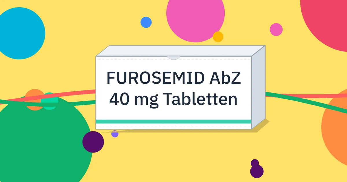 Symbolbild: Packung mit der Aufschrift FUROSEMID AbZ 40 mg Tabletten (PZN 01015825) – Verfügbarkeit und Bezug in Apotheken in Frankfurt am Main