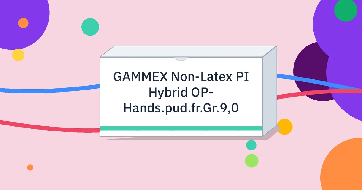 Symbolbild: Packung mit der Aufschrift GAMMEX Non-Latex PI Hybrid OP-Hands.pud.fr.Gr.9,0 (PZN 18337326) – Verfügbarkeit und Bezug in Apotheken in Frankfurt am Main