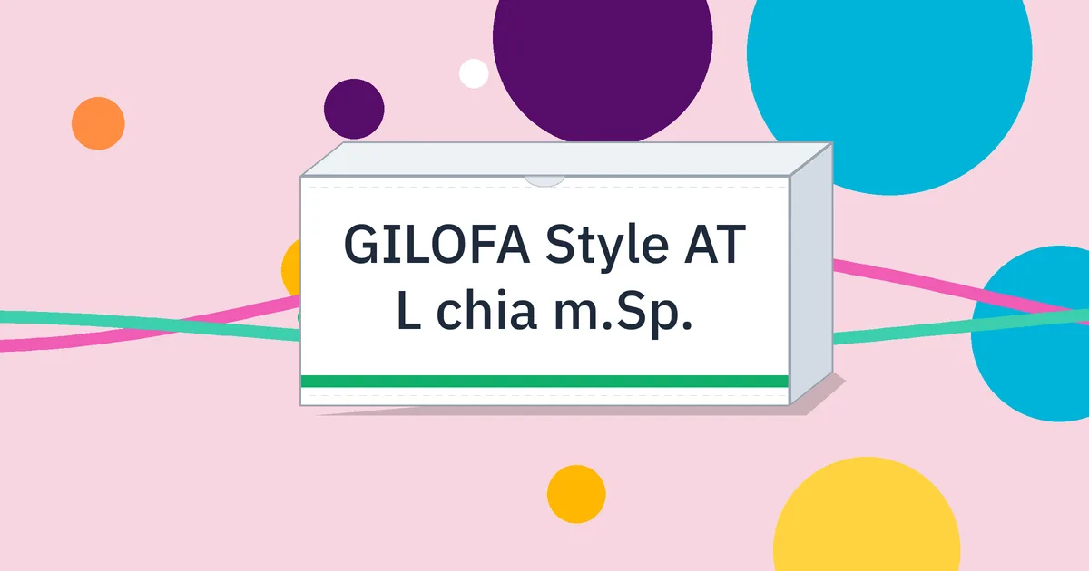 Symbolbild: Packung mit der Aufschrift GILOFA Style AT L chia m.Sp. (PZN 16728324) – Verfügbarkeit und Bezug in Apotheken in Frankfurt am Main