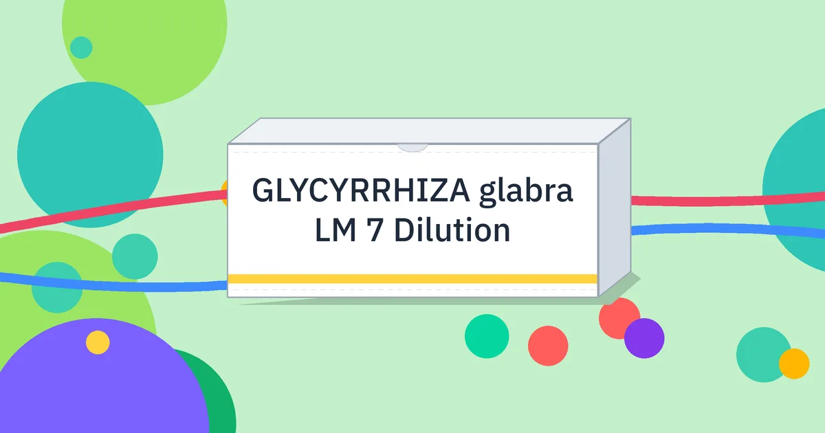Symbolbild: Packung mit der Aufschrift GLYCYRRHIZA glabra LM 7 Dilution (PZN 12880762) – Verfügbarkeit und Bezug in Apotheken in Frankfurt am Main