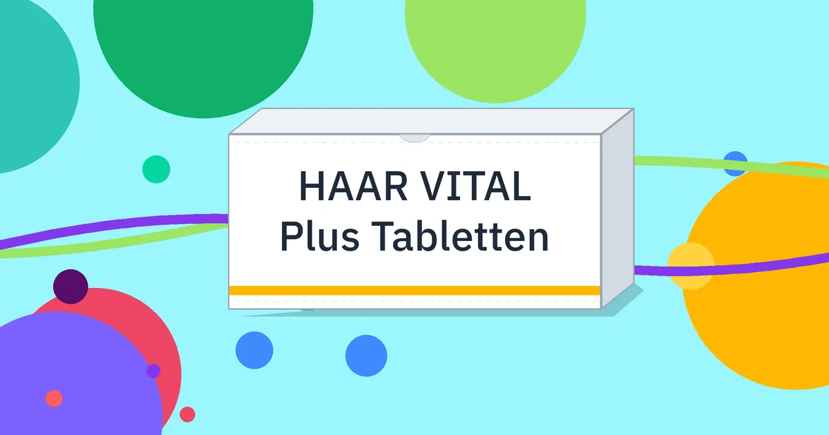 Symbolbild: Packung mit der Aufschrift HAAR VITAL Plus Tabletten (PZN 17589244) – Verfügbarkeit und Bezug in Apotheken in Frankfurt am Main
