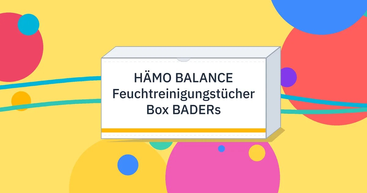 Symbolbild: Packung mit der Aufschrift HÄMO BALANCE Feuchtreinigungstücher Box BADERs (PZN 10340151) – Verfügbarkeit und Bezug in Apotheken in Frankfurt am Main