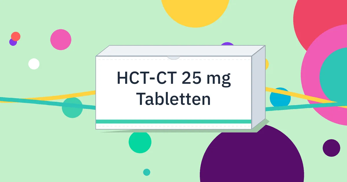 Symbolbild: Packung mit der Aufschrift HCT-CT 25 mg Tabletten (PZN 07519857) – Verfügbarkeit und Bezug in Apotheken in Frankfurt am Main