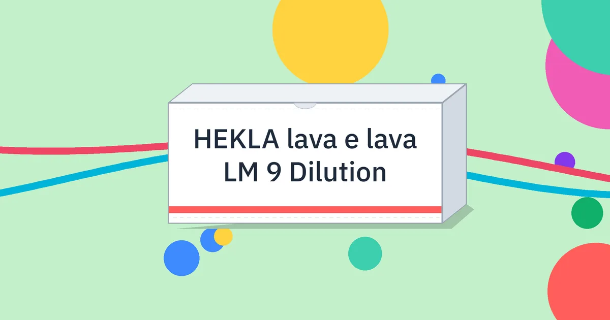 Symbolbild: Packung mit der Aufschrift HEKLA lava e lava LM 9 Dilution (PZN 12800415) – Verfügbarkeit und Bezug in Apotheken in Frankfurt am Main