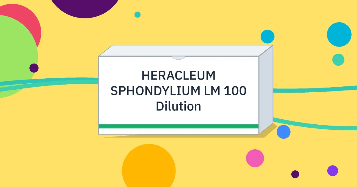 Symbolbild: Packung mit der Aufschrift HERACLEUM SPHONDYLIUM LM 100 Dilution (PZN 13552876) – Verfügbarkeit und Bezug in Apotheken in Frankfurt am Main