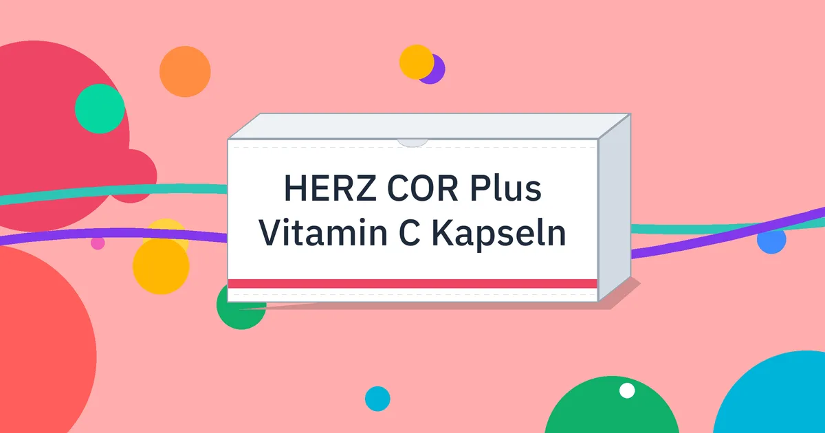 Symbolbild: Packung mit der Aufschrift HERZ COR Plus Vitamin C Kapseln (PZN 07627357) – Verfügbarkeit und Bezug in Apotheken in Frankfurt am Main