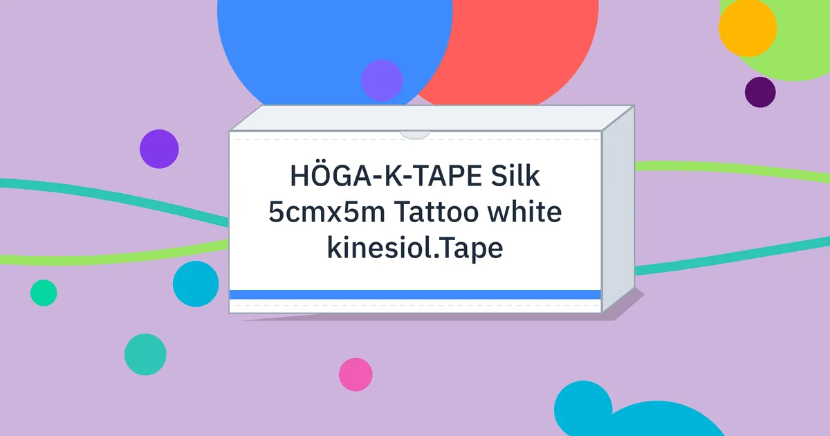 Symbolbild: Packung mit der Aufschrift HÖGA-K-TAPE Silk 5cmx5m Tattoo white kinesiol.Tape (PZN 19169049) – Verfügbarkeit und Bezug in Apotheken in Frankfurt am Main