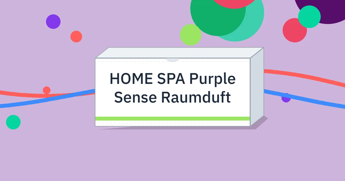 Symbolbild: Packung mit der Aufschrift HOME SPA Purple Sense Raumduft (PZN 19173275) – Verfügbarkeit und Bezug in Apotheken in Frankfurt am Main