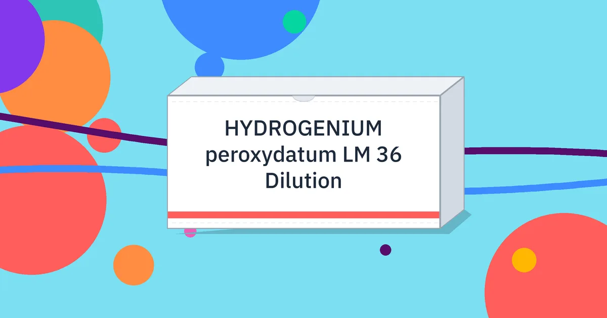 Symbolbild: Packung mit der Aufschrift HYDROGENIUM peroxydatum LM 36 Dilution (PZN 13557448) – Verfügbarkeit und Bezug in Apotheken in Frankfurt am Main