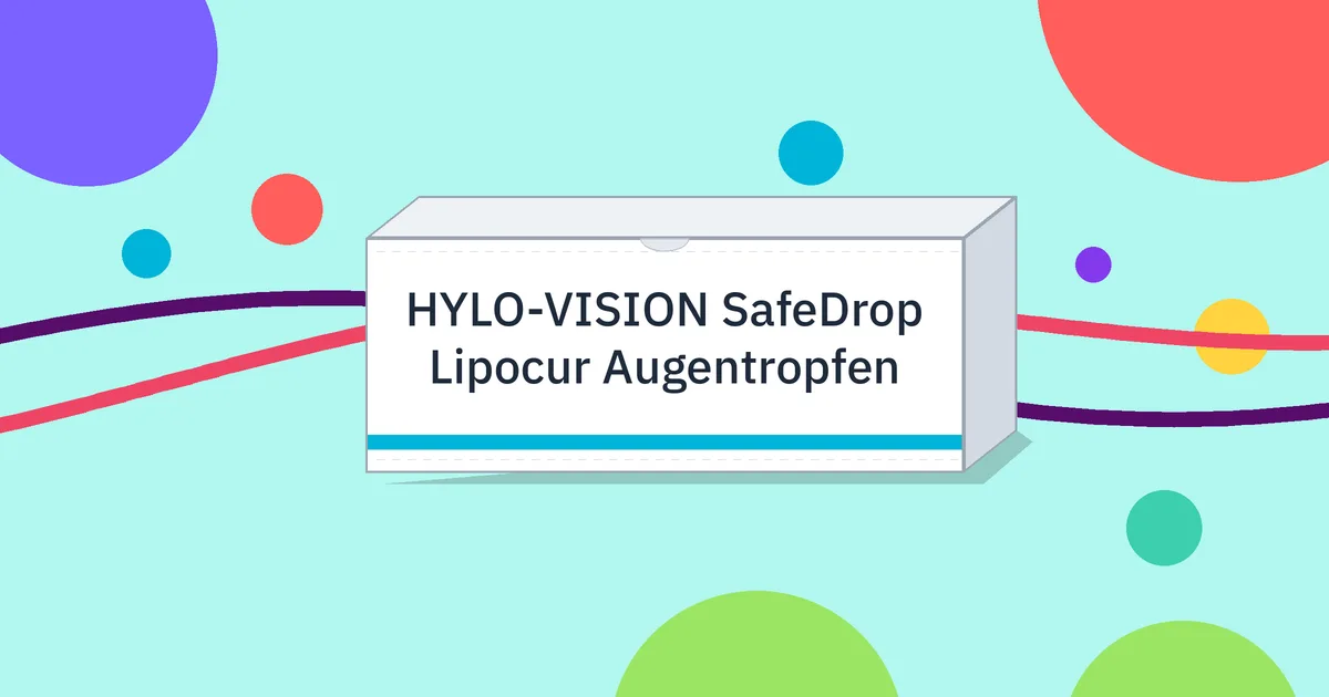 Symbolbild: Packung mit der Aufschrift HYLO-VISION SafeDrop Lipocur Augentropfen (PZN 16009629) – Verfügbarkeit und Bezug in Apotheken in Frankfurt am Main