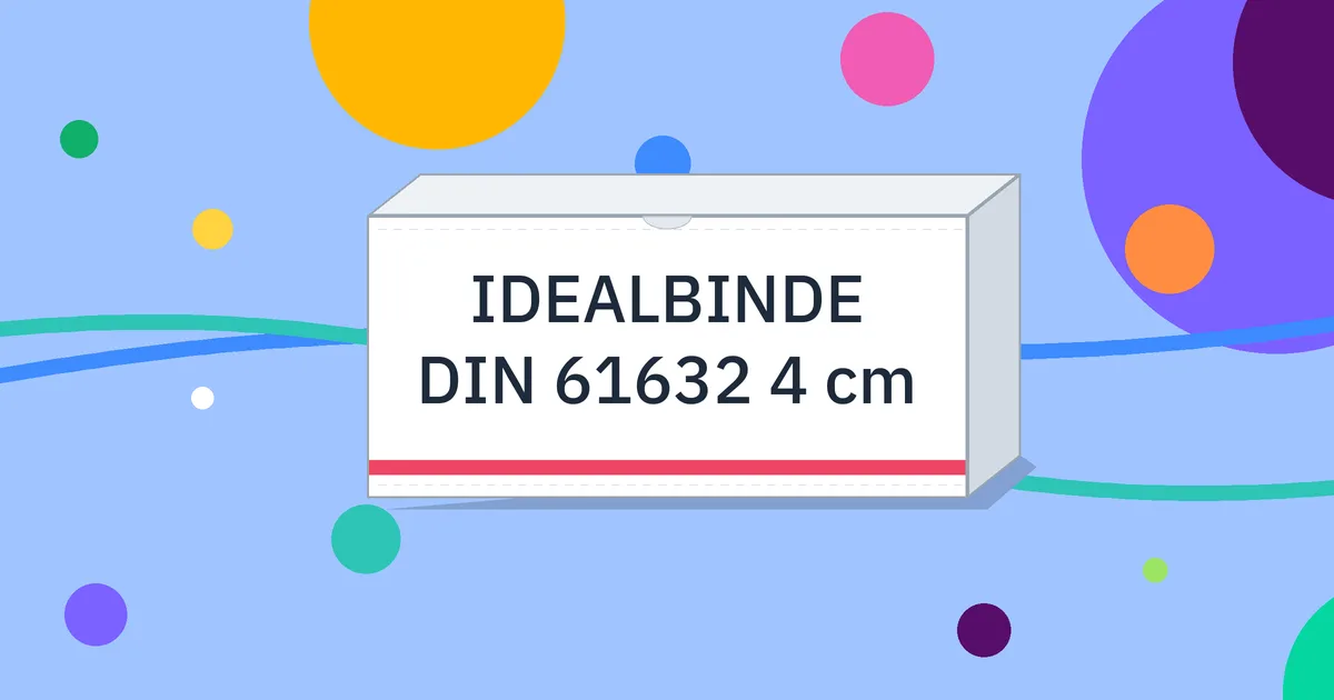 Symbolbild: Packung mit der Aufschrift IDEALBINDE DIN 61632 4 cm (PZN 04881345) – Verfügbarkeit und Bezug in Apotheken in Frankfurt am Main