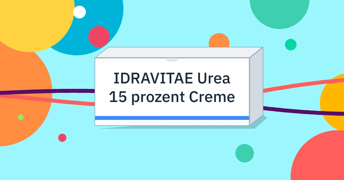 Symbolbild: Packung mit der Aufschrift IDRAVITAE Urea 15 prozent Creme (PZN 19162053) – Verfügbarkeit und Bezug in Apotheken in Frankfurt am Main
