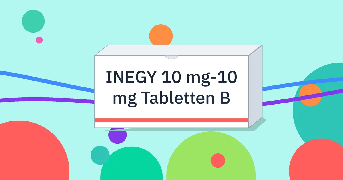 Symbolbild: Packung mit der Aufschrift INEGY 10 mg-10 mg Tabletten B (PZN 11522316) – Verfügbarkeit und Bezug in Apotheken in Frankfurt am Main