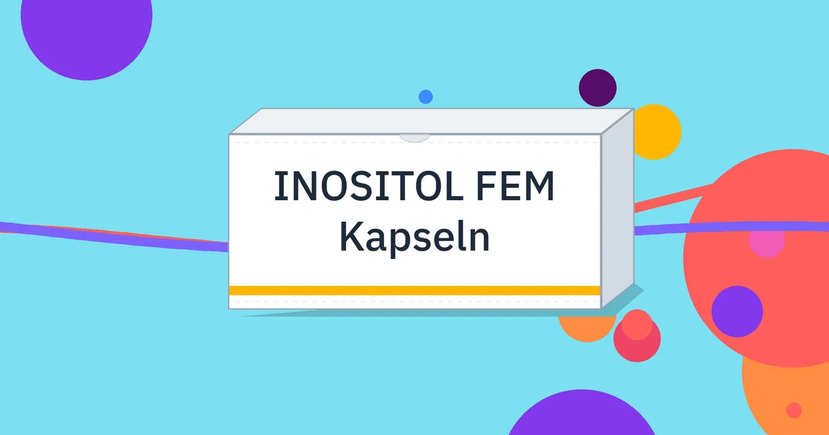 Symbolbild: Packung mit der Aufschrift INOSITOL FEM Kapseln (PZN 17823148) – Verfügbarkeit und Bezug in Apotheken in Frankfurt am Main