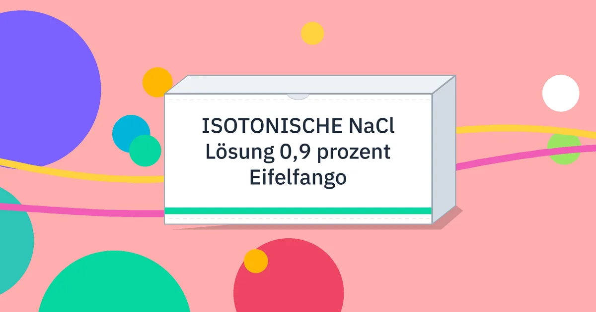 Symbolbild: Packung mit der Aufschrift ISOTONISCHE NaCl Lösung 0,9 prozent Eifelfango (PZN 04032942) – Verfügbarkeit und Bezug in Apotheken in Frankfurt am Main