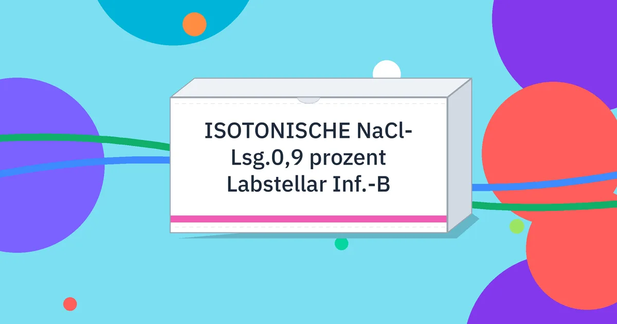 Symbolbild: Packung mit der Aufschrift ISOTONISCHE NaCl-Lsg.0,9 prozent Labstellar Inf.-B (PZN 19692236) – Verfügbarkeit und Bezug in Apotheken in Frankfurt am Main
