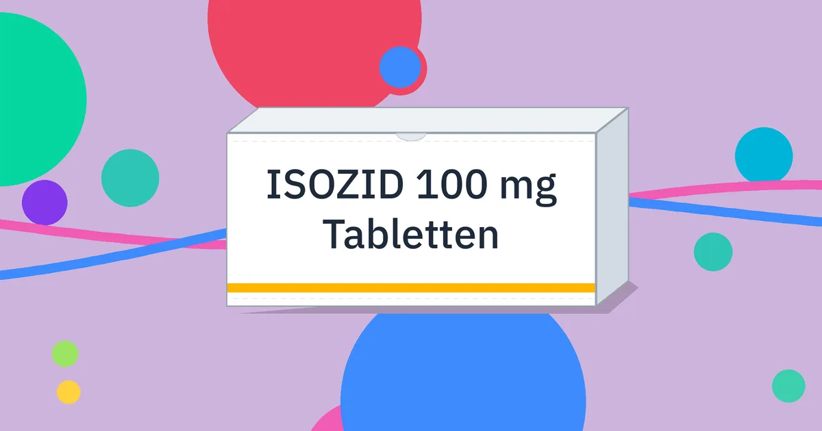 Symbolbild: Packung mit der Aufschrift ISOZID 100 mg Tabletten (PZN 00531447) – Verfügbarkeit und Bezug in Apotheken in Frankfurt am Main