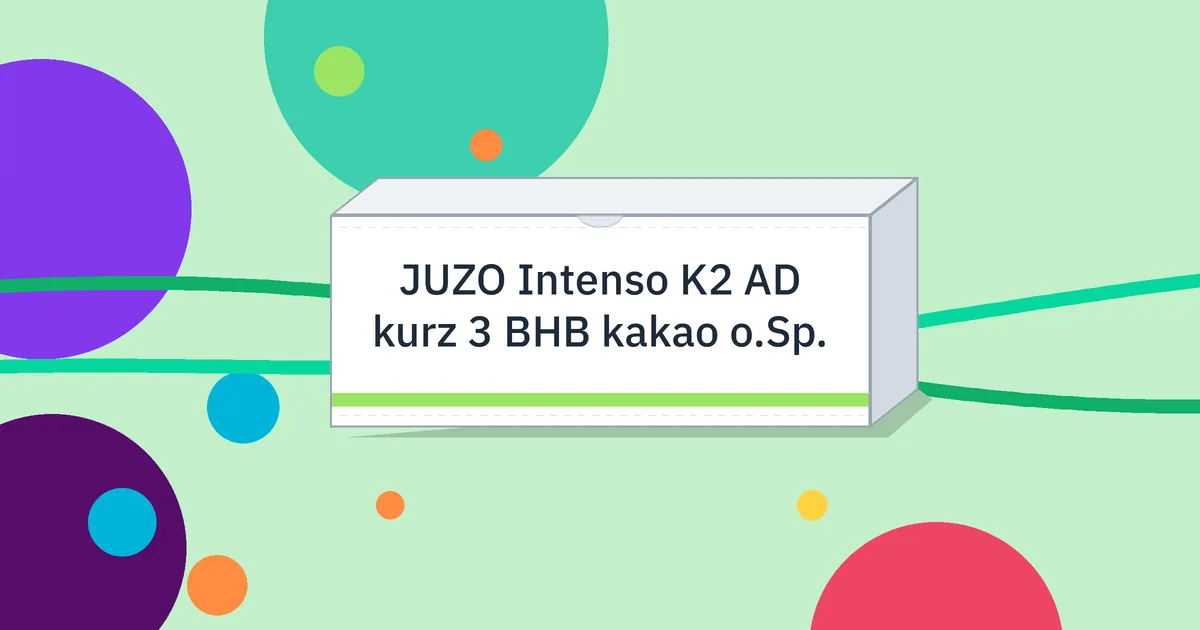 Symbolbild: Packung mit der Aufschrift JUZO Intenso K2 AD kurz 3 BHB kakao o.Sp. (PZN 18625315) – Verfügbarkeit und Bezug in Apotheken in Frankfurt am Main