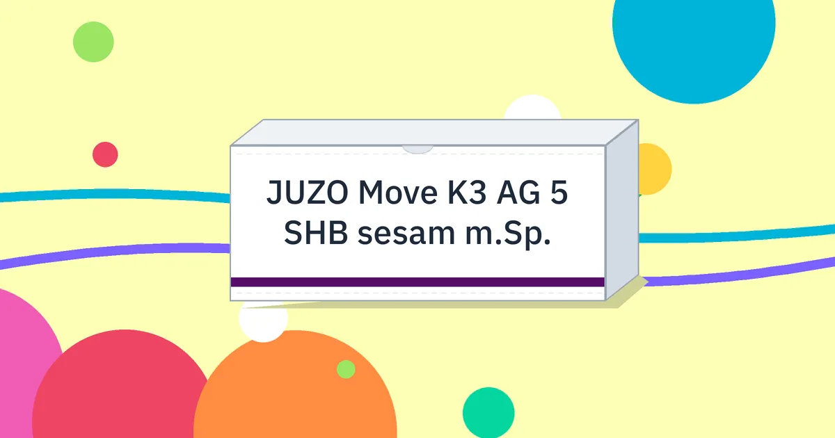 Symbolbild: Packung mit der Aufschrift JUZO Move K3 AG 5 SHB sesam m.Sp. (PZN 18575511) – Verfügbarkeit und Bezug in Apotheken in Frankfurt am Main