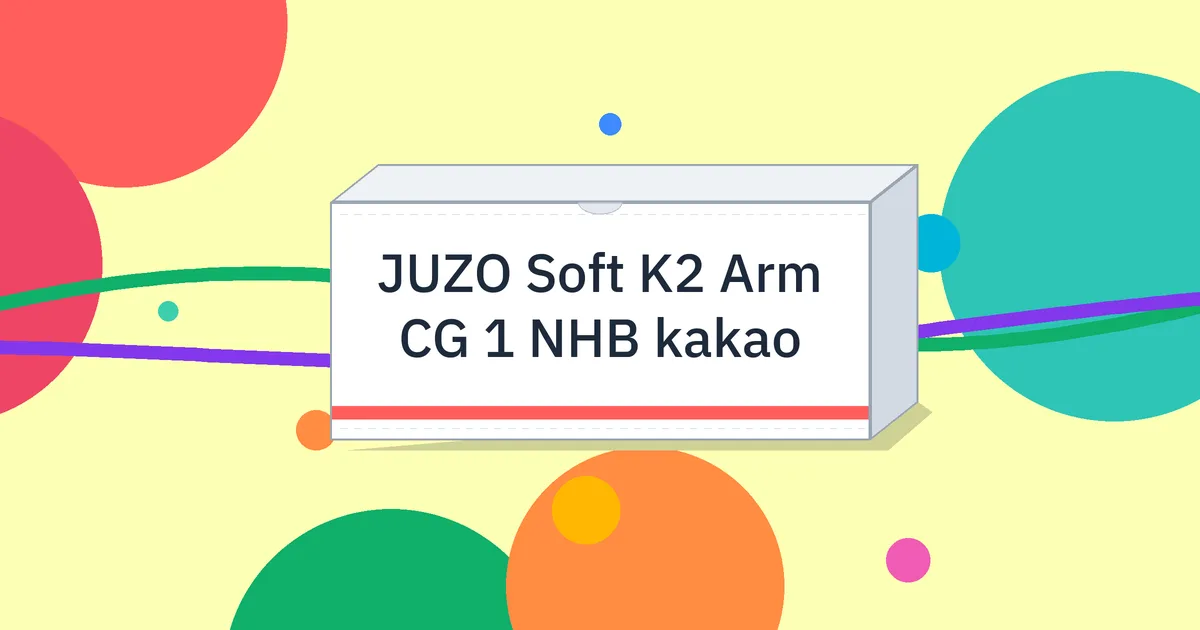 Symbolbild: Packung mit der Aufschrift JUZO Soft K2 Arm CG 1 NHB kakao (PZN 15511077) – Verfügbarkeit und Bezug in Apotheken in Frankfurt am Main